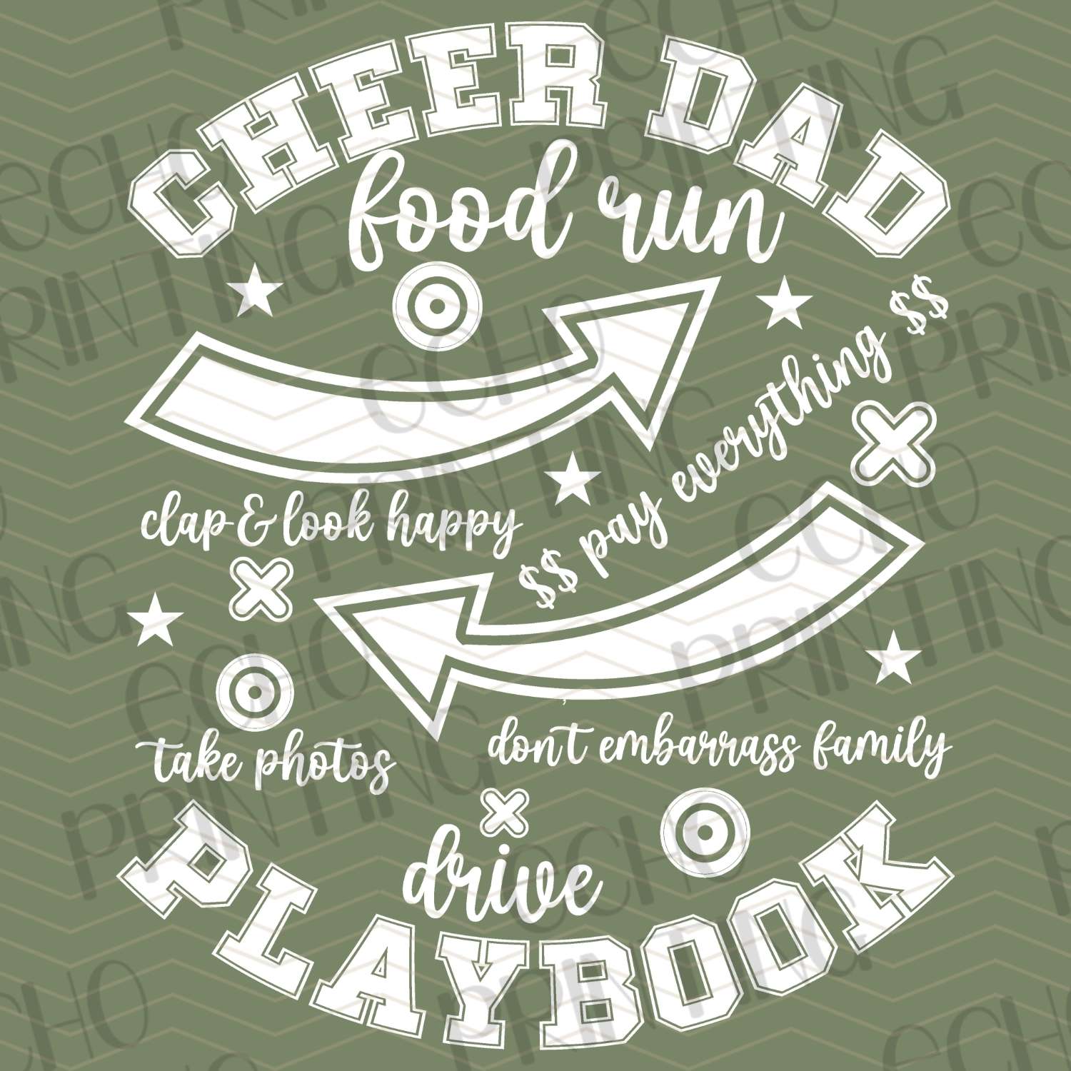 DCNG 41 – CHEER DAD PLAYBOOK WHITE – ECHO PRINTING