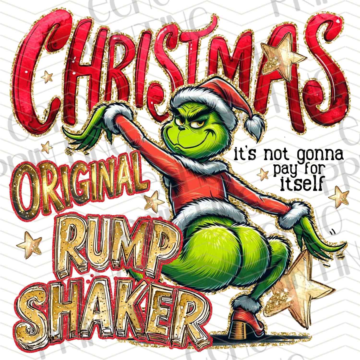 WNXM 491 - CHRISTMAS ORIGINAL RUMP SHAKER GRINCH – ECHO PRINTING
